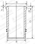 GOETZE ENGINE Cylinder Liner 14-450030-00 - ak24parts.com