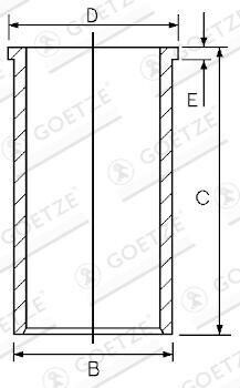 GOETZE ENGINE Cylinder Liner 14-710030-00 - ak24parts.com