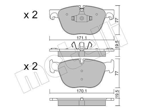 METELLI Brake Pad Set, disc brake 22-0770-0 - ak24parts.com